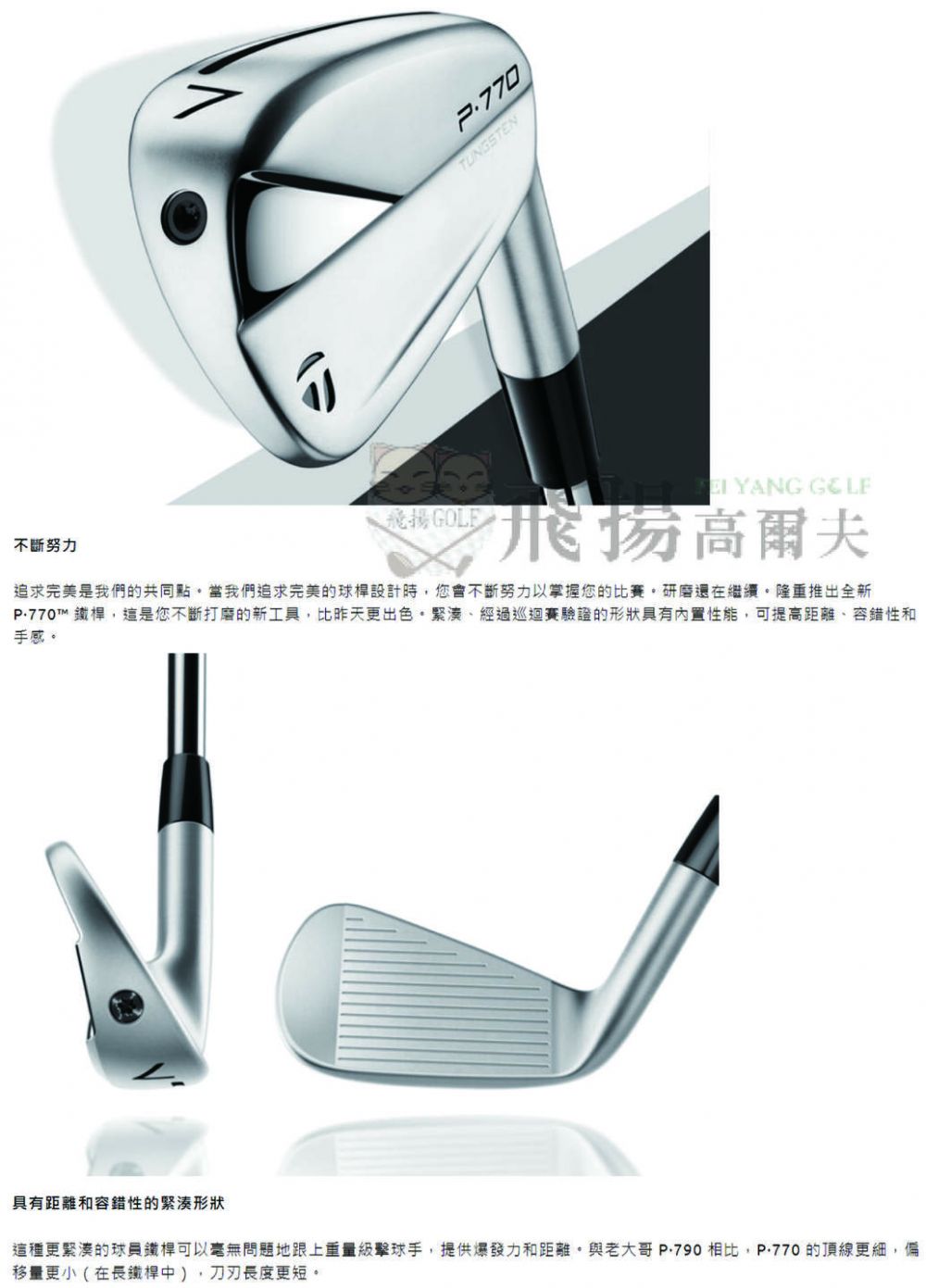 【飛揚高爾夫】'23 TaylorMade P770 Forged 鐵桿#4-P,鐵身 DG Tour Issue EX(日規),鐵桿,高爾夫球桿 - 飛揚高爾夫
